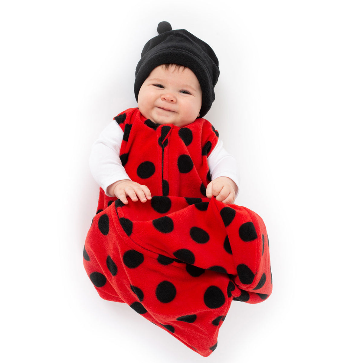 Ladybug Fleece Wearable Blanket